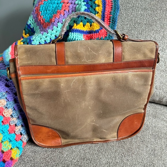 Bags | Leather British Belt Company Langdale Satchel Waxed Canvas ...